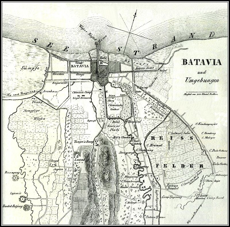 Map of Batavia, early 1840s